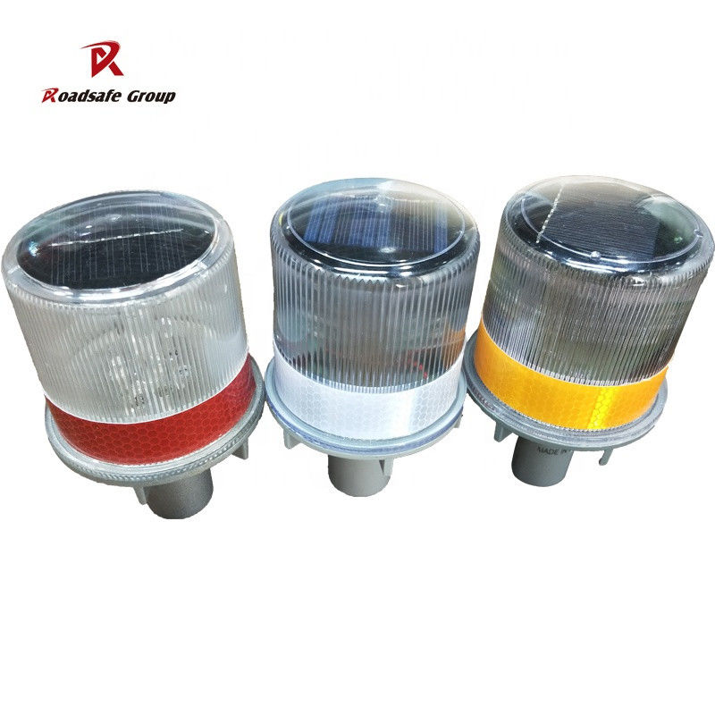 Solar Powered LED Roadside Safety Lights Traffic Warning Signal Light ...