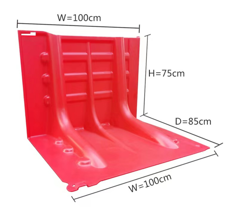 Portable 75cm Flood Control Barrier – High-Strength ABS L-Type Water ...