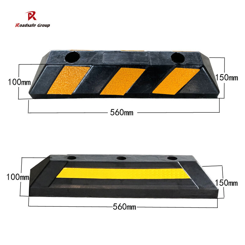 Rubber Wheel Stopper for Parking and Road Safety