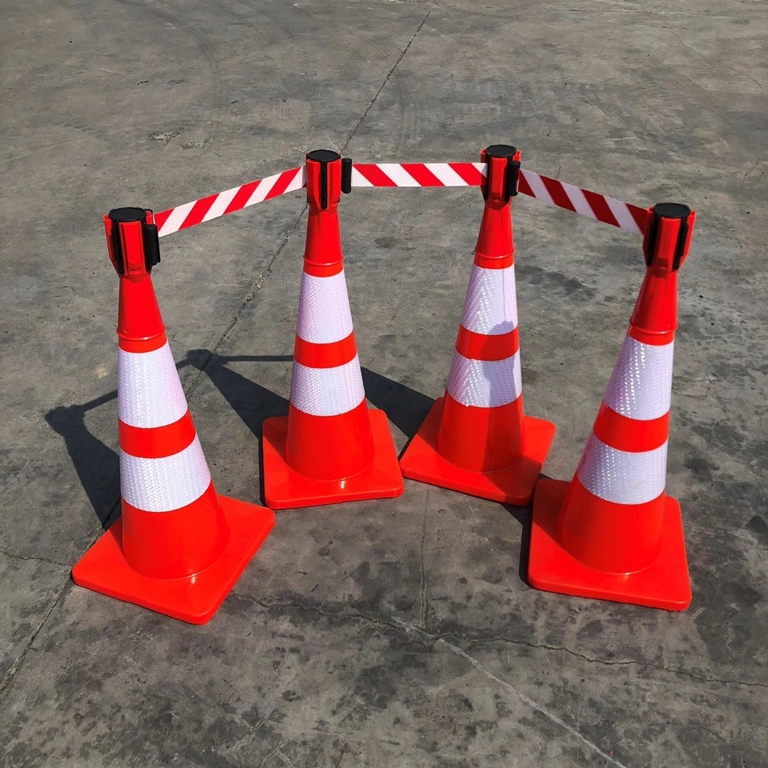 Retractable Belt Traffic Cone Topper Traffic Cone Connected Tape Topper