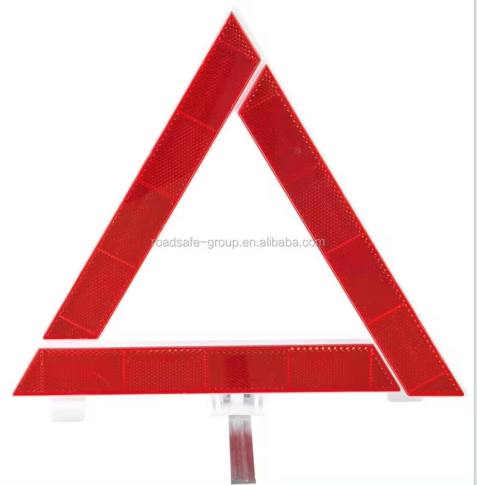 PP Driveway Foldable Warning Triangle Emergency Safety Triangles For Trucks