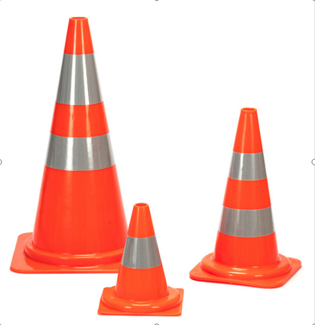 PVC Reflective Traffic Cones 50cm 20inches Traffic Barrels Parking Lot ...