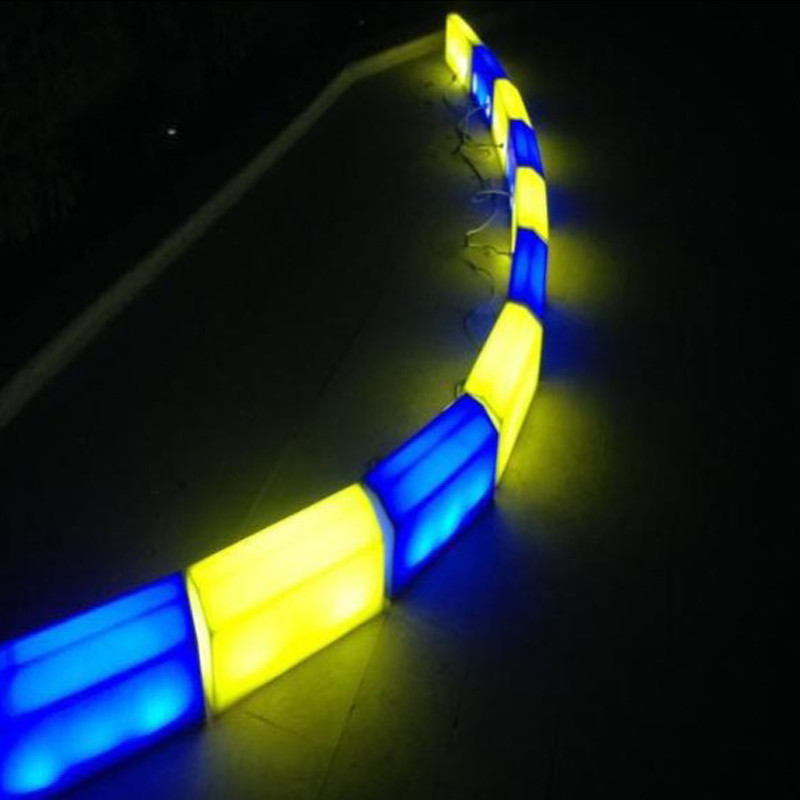 LED Traffic Warning Light CurbStone Plastic Road Curb Stone For Driveway