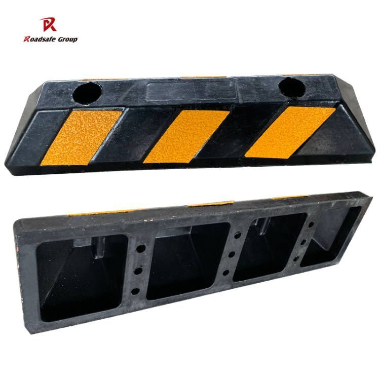Rubber Wheel Stopper for Parking Safety - 55x10x15cm