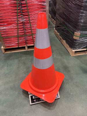 700mm Traffic Warning Cones PVC Reflective Flexible Road Cone