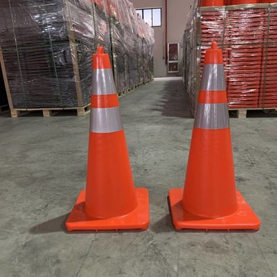 0.7M Warning Triangle No Parking Cones Fluorescent Pvc Traffic Cone Signs
