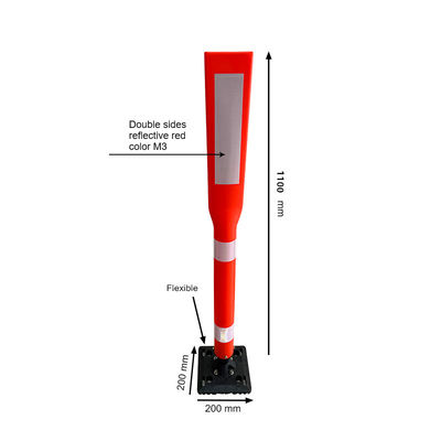 Road Safety Flexible Warning Post Road Bollard Reflective Delineator ...