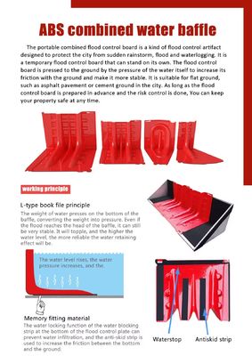 L Shape ABS Portable Movable Flood Barrier Water Diversion Barriers ...