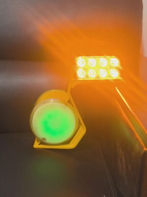 Solar Guardrail Reflective Trapezoid Delineator Yellow & Red LED Light ...